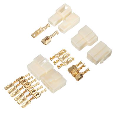 China 6.3mm Crimp Terminal Housing Car Electrical Connectors 1 Way Pin to 8 Way Pin for sale