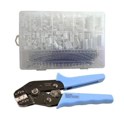 China 900pcs JST-XH 2.54mm Connectors Assortment Kit Crimping Tool Crimper Plier Set for sale