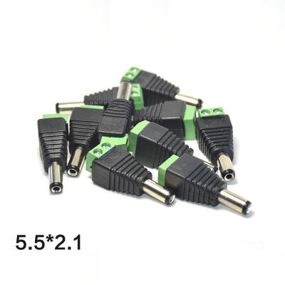 China 5.5mm x 2.1mm Male Jack DC Power Adapter for CCTV Camera LED Strip Lights for sale