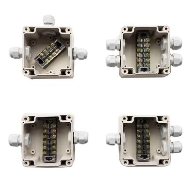 China Lighting Cable Wiring Junction Box 83*81*56mm Electric Distribution Enclosure Waterproof with Connectors for sale