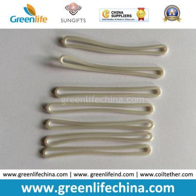 China Solid White Short PVC Round Loop Rope for Luggage Tag for sale