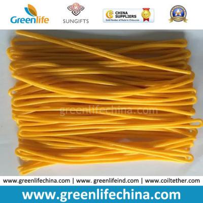 China Hot Selling Solid Yellow 3.0*168mm PVC Luggage Tag Loops for sale