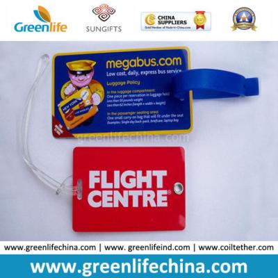 China Customs Round Corner Luggage Travel Tag Label w/Hang Tape for sale