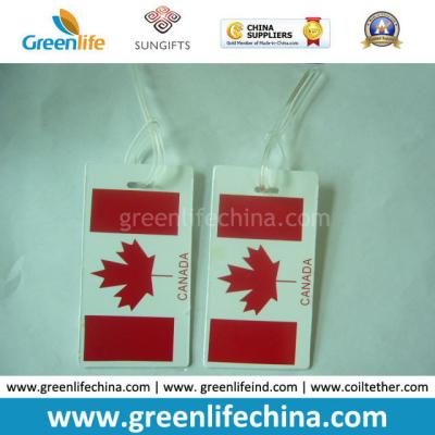 China Canada Asked Hot Selling Custom Logo PVC Hard Travel Tag for sale
