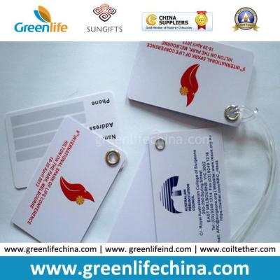 China Custom Logo Printing High Quality Promotional Gift Plastic Baggage Tag for sale