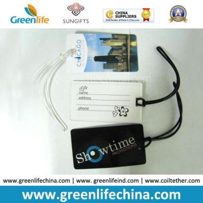 China Cheapest Hard PVC Custom Travel Bag Tag and Loop for sale