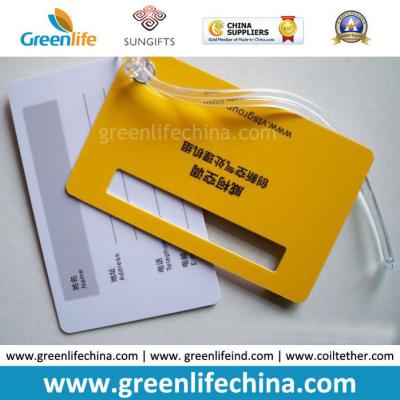 China China Promotional Two PVC Hard Cards Together Luggage Hang Tag for sale