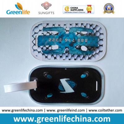 China Customs Round Corner Luggage Travel Tag Label W/Hang Tape for sale