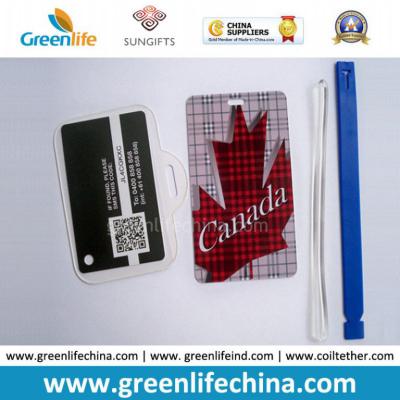 China Hard PVC Travelling Luggage Name Tag with Strap Loop Anti-lost for sale