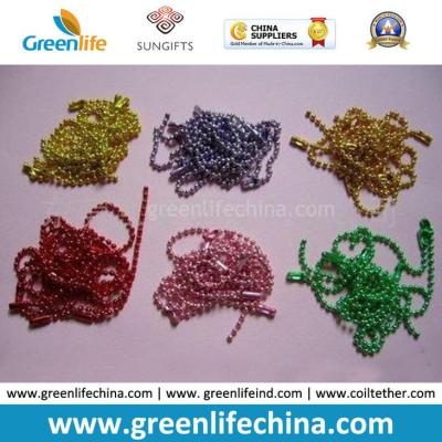 China 2.4mm Metal Fashionable Colors Ball Chain Room Divider with Connector for sale