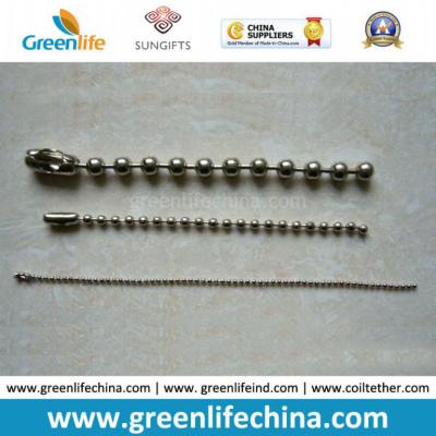 China Custom Ball Dia W/Customized Length Metal Bead Snake Chain for sale