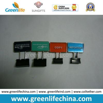 China Different Size Rectangle Transparent Color Binder Custom Paper Clip for sale