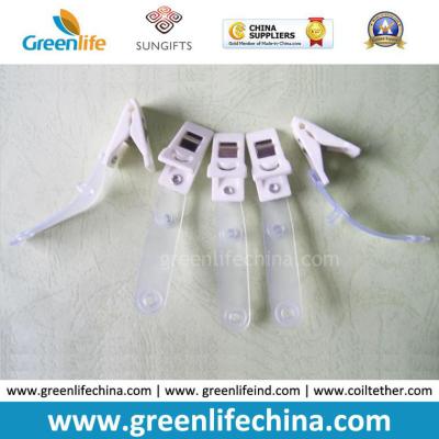 China Factory Supply Promotional White ID Badge Name Holder Clip W/Strap for sale