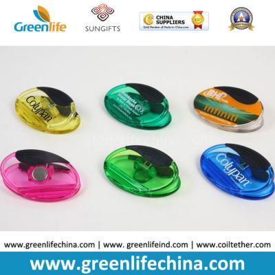 China Plastic Magnet Clip Transparent Colors Oval Shape Office Stationery for sale