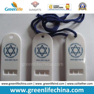 China Good Promotional Gift Lanyard Whistle Fashion Flat Style Alerting Item for sale