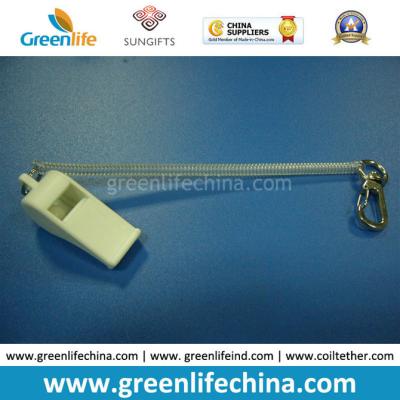 China Custom Plastic Stanard Sport Whistle and Clear Spring Keychain Combo for sale