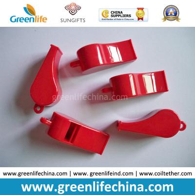 China Hot Selling Solid Red Color High Quality Plastic Alerting Whistle for sale
