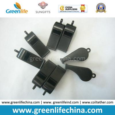 China Standard Solid Black Plastic ABS High Quality Promotional Whistles for sale