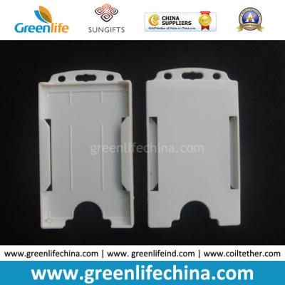 China White Hard Plastic ID Card Holder Pouch for Business Cards for sale