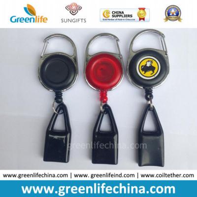 China Carabiner Round Badge Holder W/Black Lighter Holder High Quality for sale