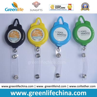 China Ski Sport Pass Retractor Big Badge Pull Holder W/Custom Logo for sale