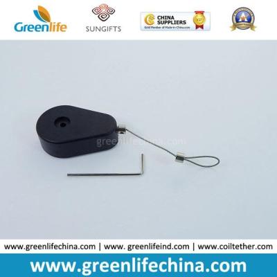 China Anti-Lost Hot Sale Black Tear Drop Loop End Retractable Recoiler for sale