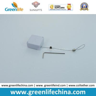 China White Mini Square Secure Tools Good Display Security Tether Retractor for sale