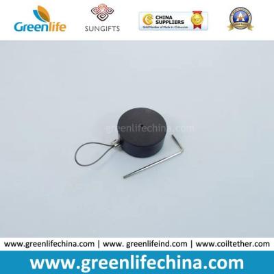 China Factory Supply Small Round Black Plastic Anti-Lost Cable Jewelry Display for sale