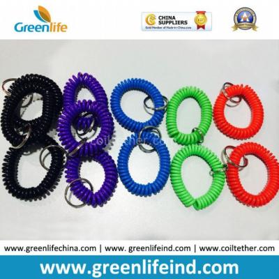 China USA Market Hot Selling Plastic Standard Key Ring W/Wrist Coil for sale