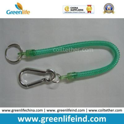 China Carabiner Long Stretchable Bungee Cord Tether W/Split Ring for sale