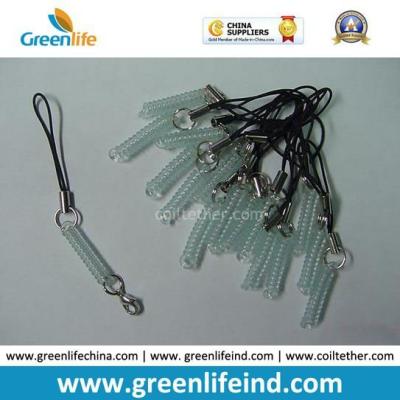 China Mini Coiled Strap Phone Holder W/Black Nylon Strap Loop for sale