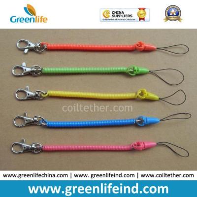 China Clip-on Key Coil Chain W/Metal Snap&Mobile Phone Strap for sale