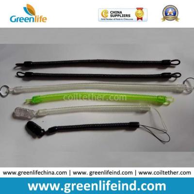 China Clip-on Key Coil Custom Tether Single Coil Chain Lanyard for sale