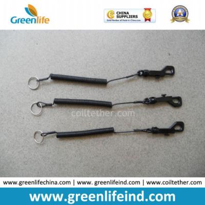 China Spring Key Coil W/Plastic Snap Blet Clip&Small Key Ring for sale
