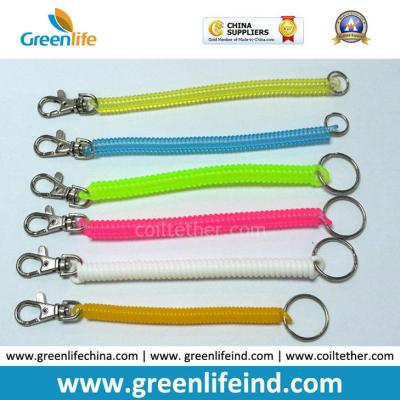China Various Fashion Colors Plastic Spiral Spring Key Chain/Strap for sale