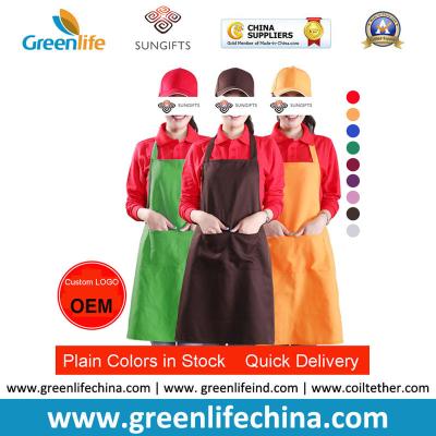 China Promotional advertisement custom high quality kitchen aprons wholesale ready for logo for sale