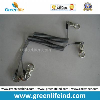 China Wholesale Elastic Spiral Spring Belt W/Robster Clip Lanyard for sale