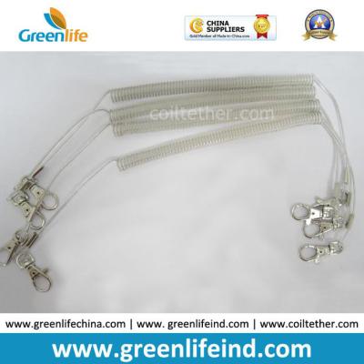 China Clear Flexible Wire Tool Coil Lanyard to Stop-Drop for sale