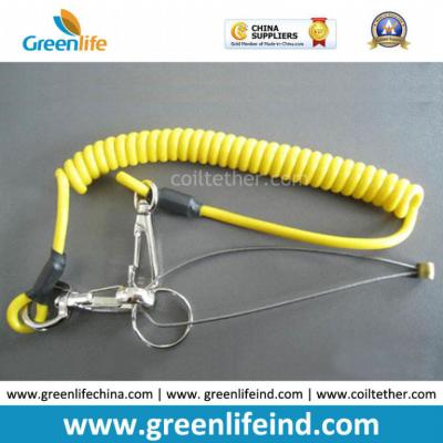 China Metal Hook Spring Stretchy Coil Keychain Strap Rope for sale