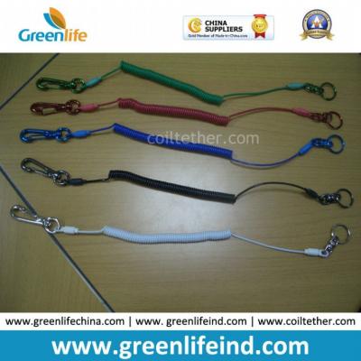 China Custom Different Colors Sainless Steel Wire Coil Tool Lanyard Holders for sale