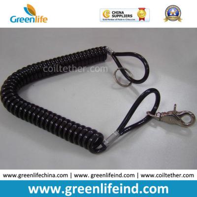 China Big Dia Plastic Spring Coil String Lanyard Leash W/2loops for sale