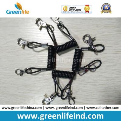 China Short Tool Coiled Lanyard Holder W/Customized Lobster Claws for sale