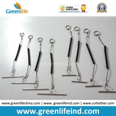 China Silm Black Spring Coiled Tether Cord W/Customized Special Accessories for sale
