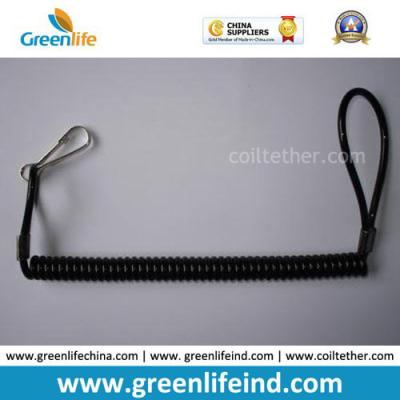 China Elastic Coil Tape Key Holder W/Snap Hook&Plastic Loop for sale