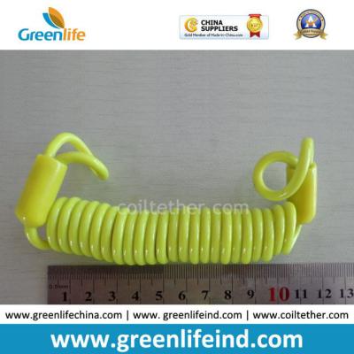 China Big Heavy Stretchy Coiled Lanyard Rope String Yellow Color for sale