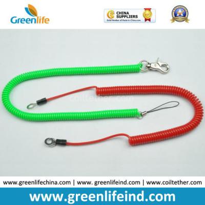 China Plastic Slim Long Expanding Coil Retainer Red Green Popular Colors for sale