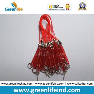 China Mobile Phone Pedent Strap Plastic Spring Coil Fastener in Red Color Small Coil for sale