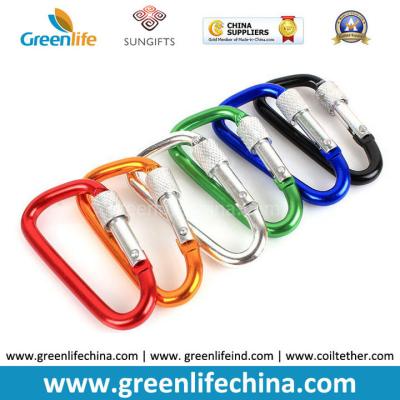 China OEM higgh Quality ISO9001 metal aluminum spring snap hook locking carabiner 3/16
