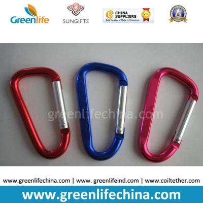 China Different sizes of aluminum carabiner hook cheap lanyard holders not for climbing links for sale