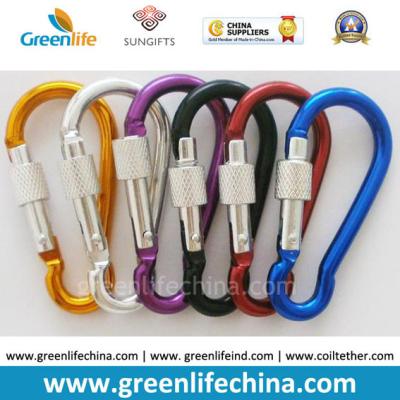China Fashionable aluminum made lock climbling carabiner with custom color plating top quality for sale